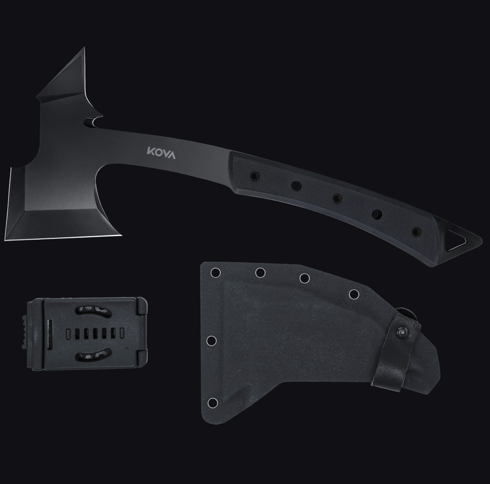 Black Thorn Hatchet - Stainless Steel, 14" Overall Length, 6.8" Blade ...